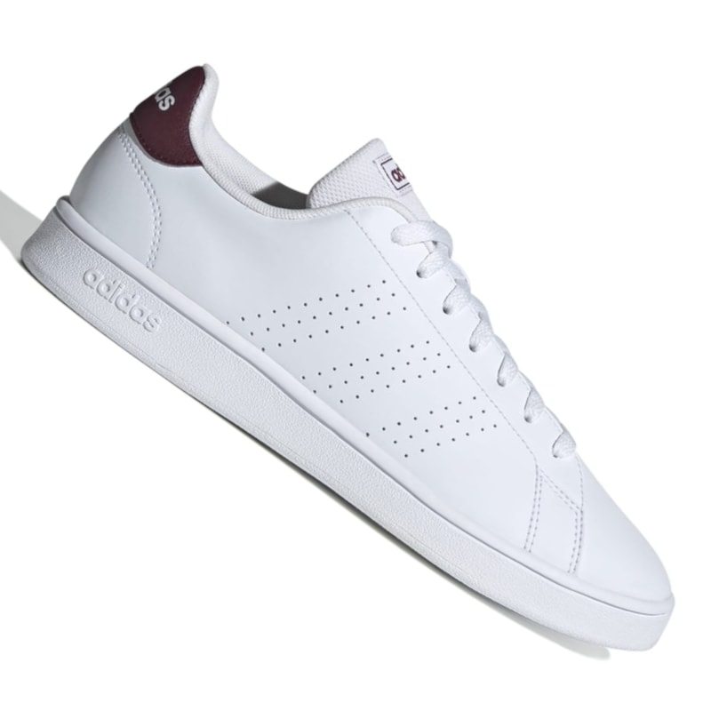 Tênis Adidas Advantage Base Masculino - Branco/Vinho